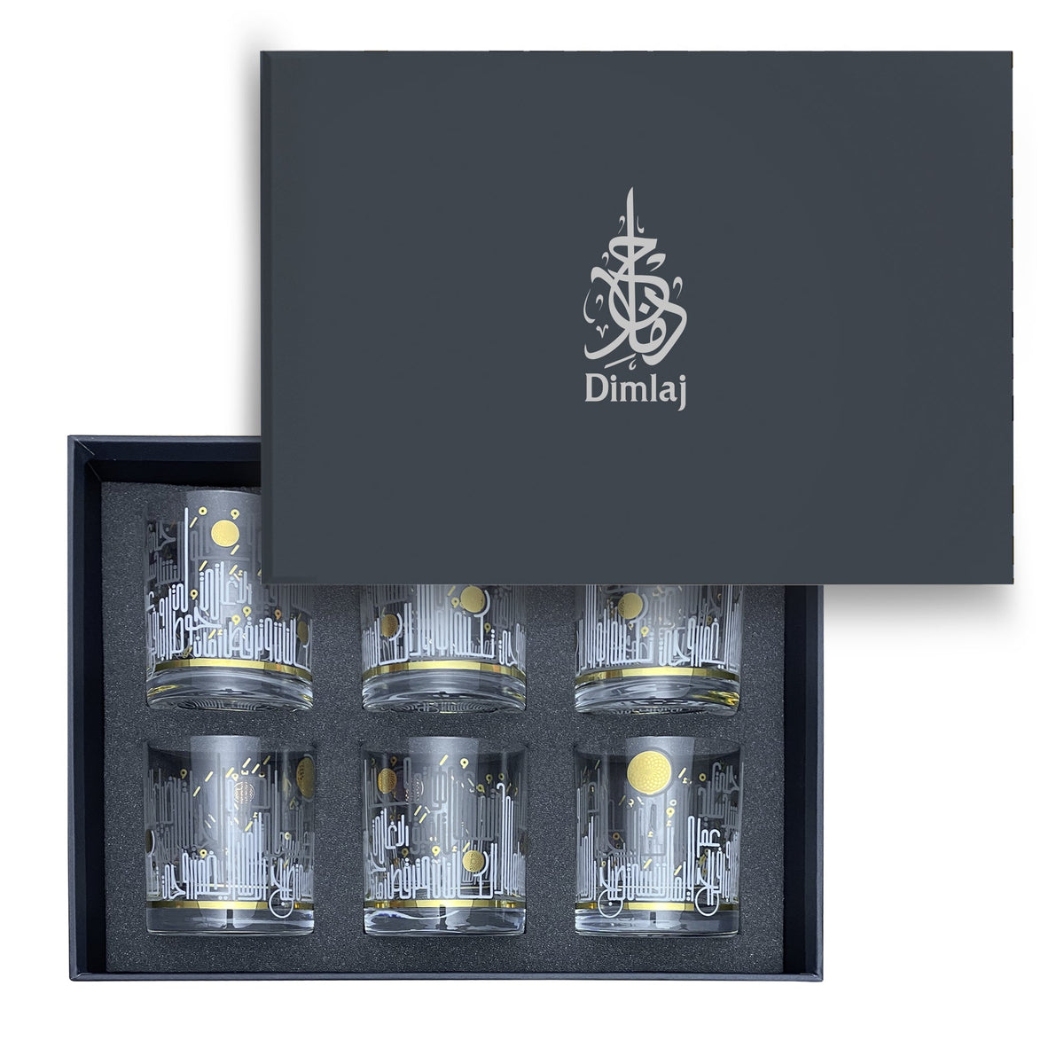 Shop Dimlaj Hayat Set Of 6 Pcs Crystal Tumblers (Gold) Online | Jordan ...