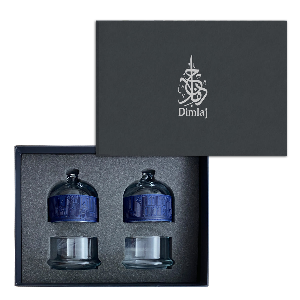 Shop Dimlaj Hayat Set of 3 Pcs Serving Bowls With Tray (Navy Blue ...