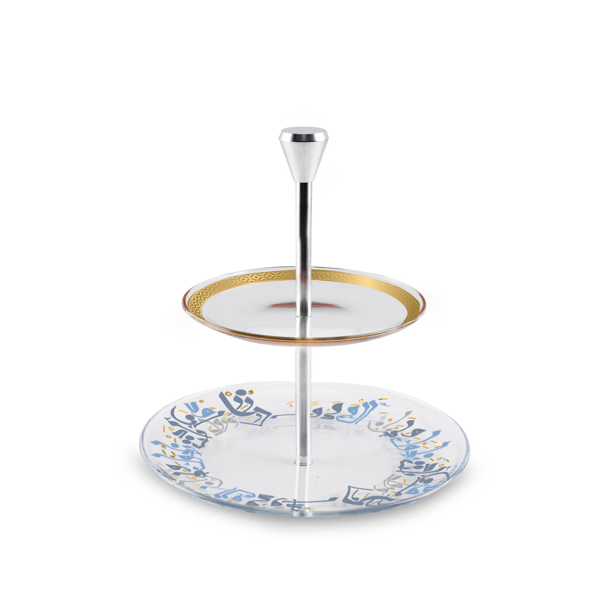 Shop Dimlaj Wadoud 2 Tiered Tray (Gold) Online | Jordan – Dimlaj Jordan
