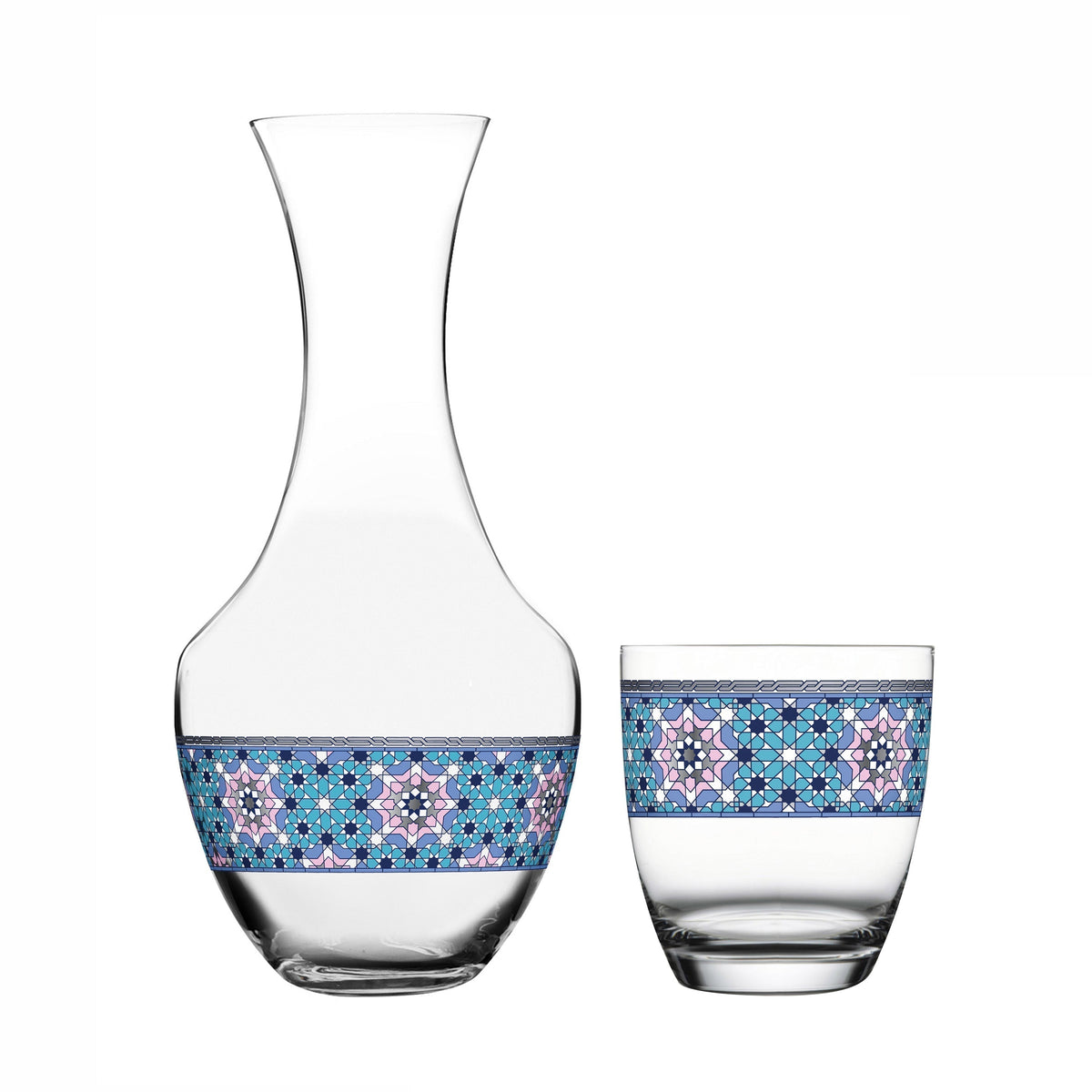 Shop Dimlaj Melange Set of 5 Pcs Crystal Drinkset (Platinum) Online ...