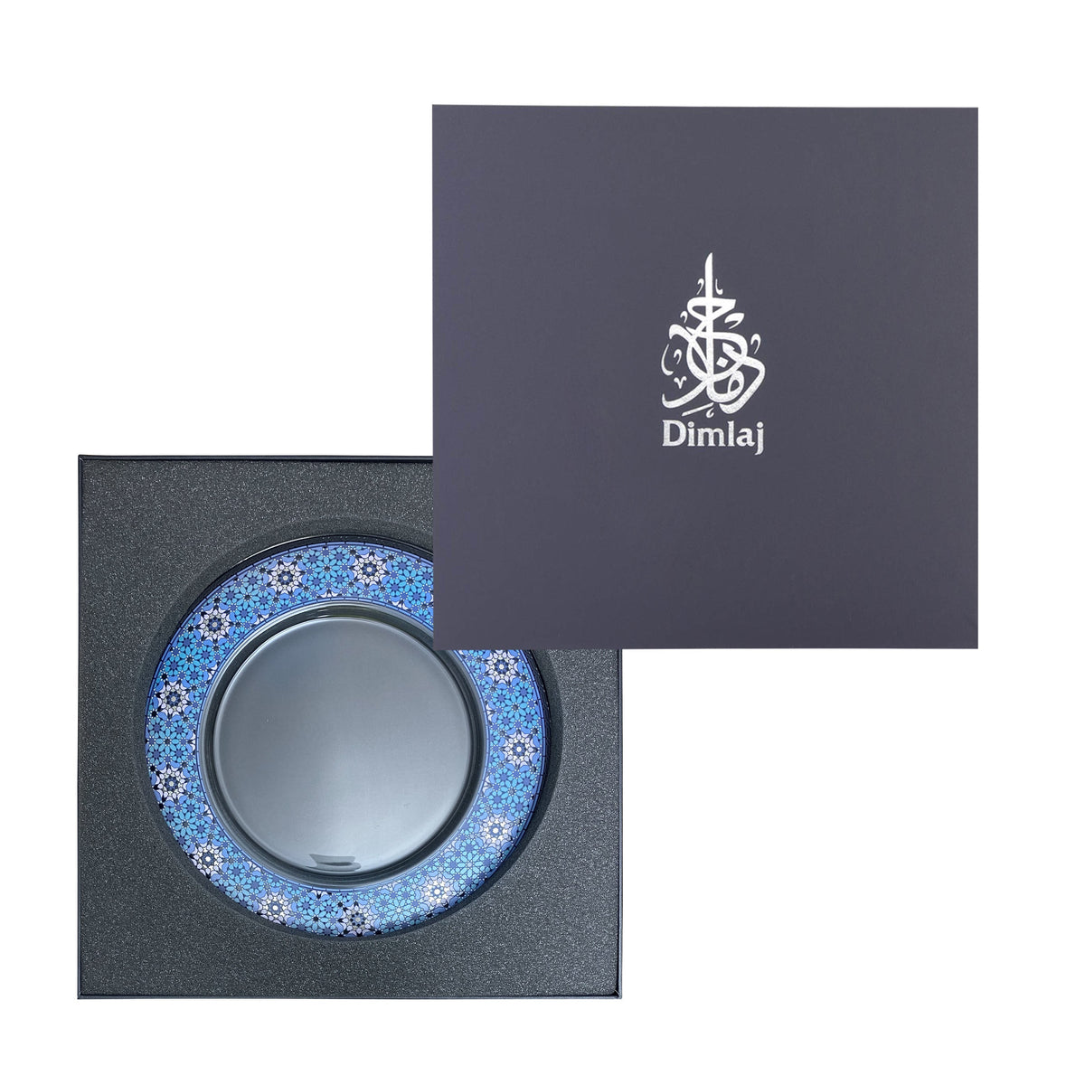 Shop Dimlaj Melange Glass Plate (Platinum) Online | Jordan – Dimlaj Jordan