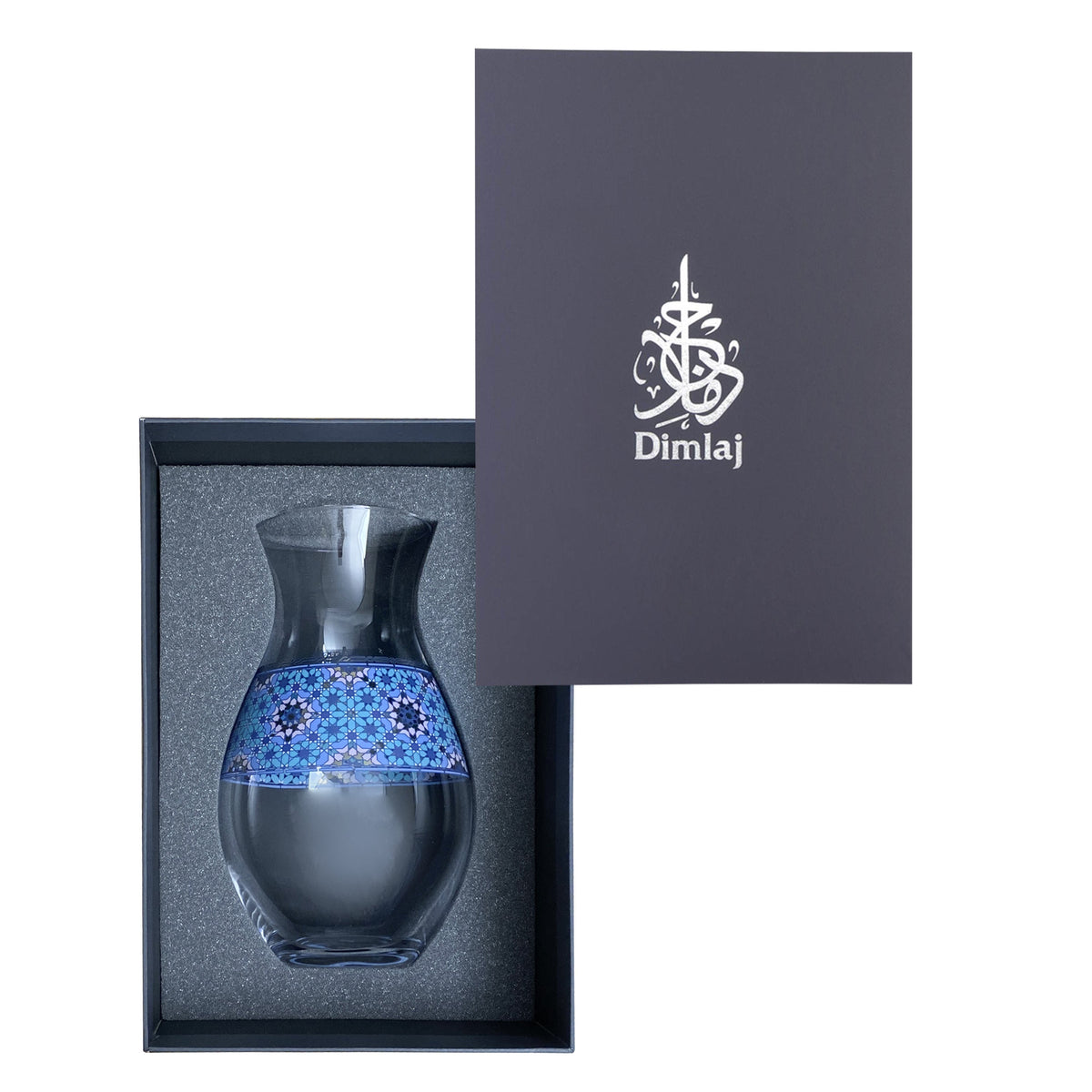 Shop Dimlaj Melange Glass Vase (Platinum) Online | Jordan – Dimlaj Jordan