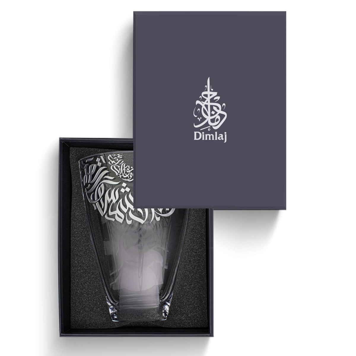 Shop Dimlaj Qamar Large Glass Vase (Engraved) Online | Jordan – Dimlaj ...
